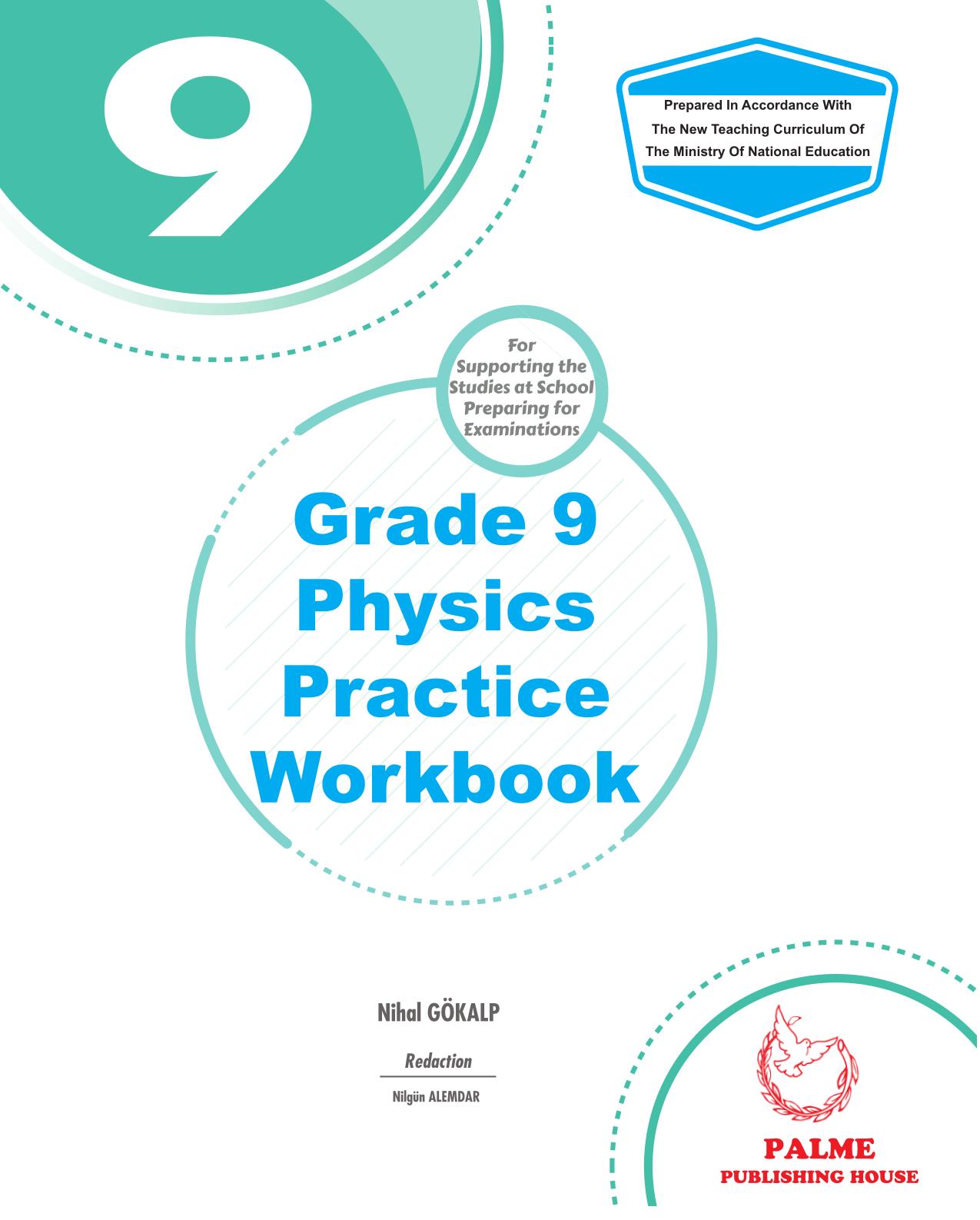 Grade 9 Physics Practice Workbook | Palme Yayınevi Dijital Eğitim Platformu