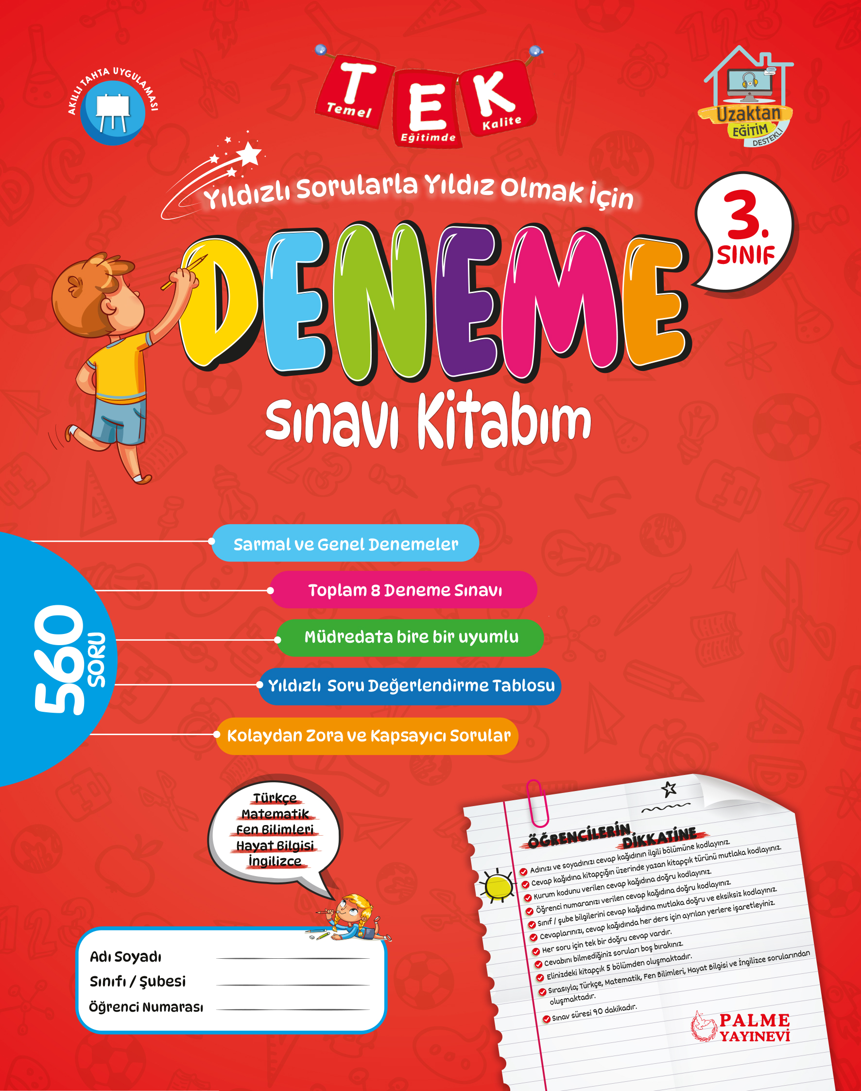 3. Sınıf Deneme Sınavı Kitabım | Palme Yayınevi Dijital Eğitim Platformu